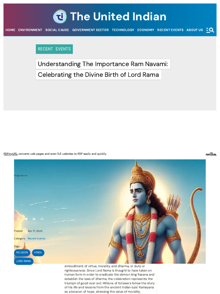 Ram Navami Importance | PDF | Rama | Ramayana