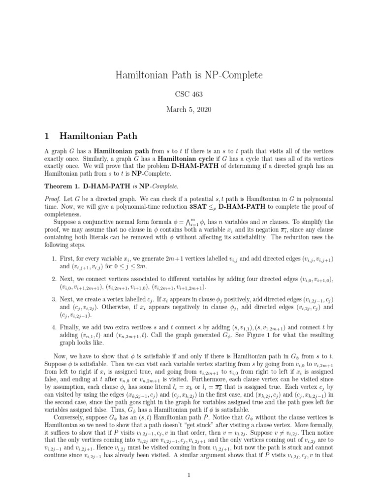 Ham Path Notes | Download Free PDF | Graph Theory | Mathematical Relations