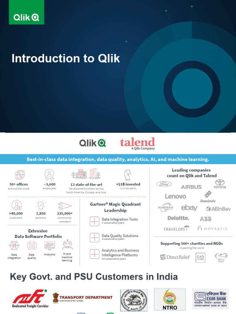 Introduction To Qlik - Talend SAP | Download Free PDF | Analytics | Customer Relationship Management