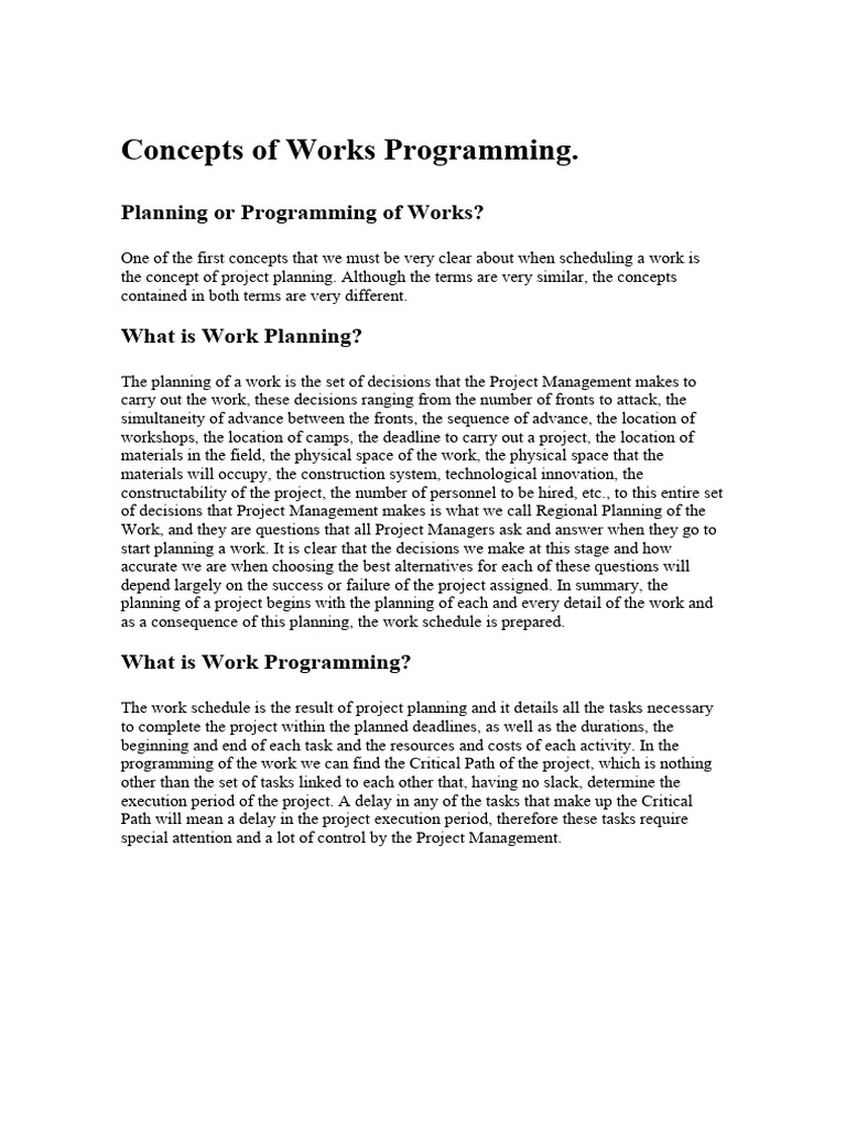 Works Programming Concepts | PDF Works Programming Concepts | PDF