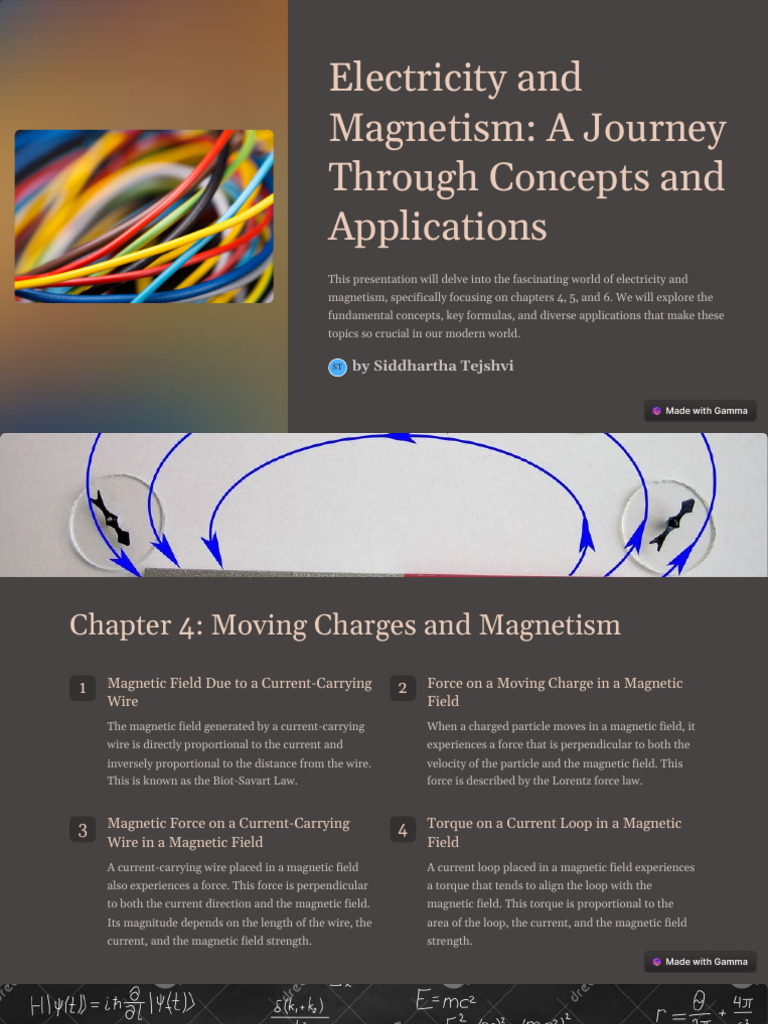 Electricity and Magnetism A Journey Through Concepts and Applications | Download Free PDF ...