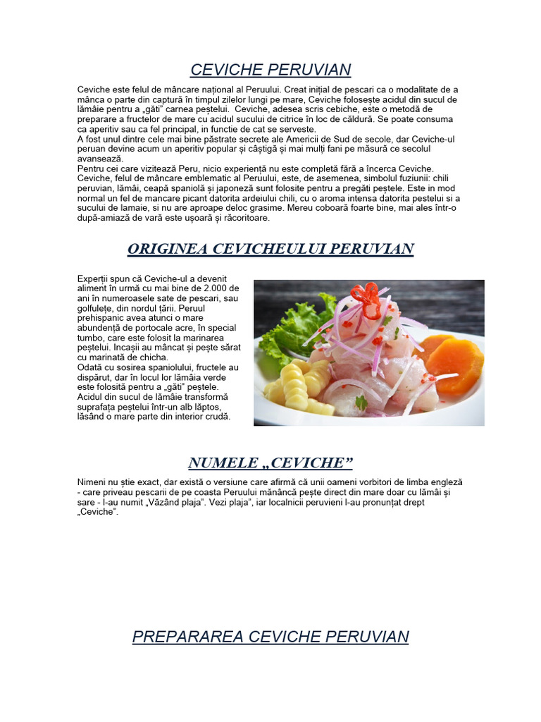 Ceviche Peruvian | PDF