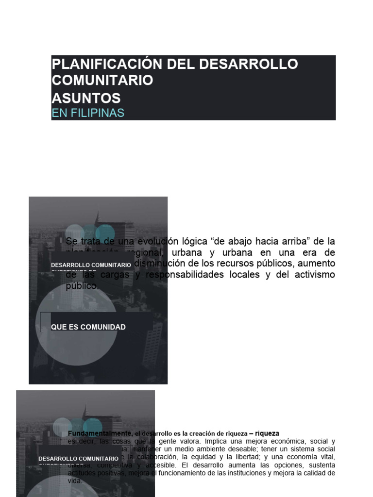 Desafíos del Desarrollo Comunitario | PDF | Planificación | Pobreza