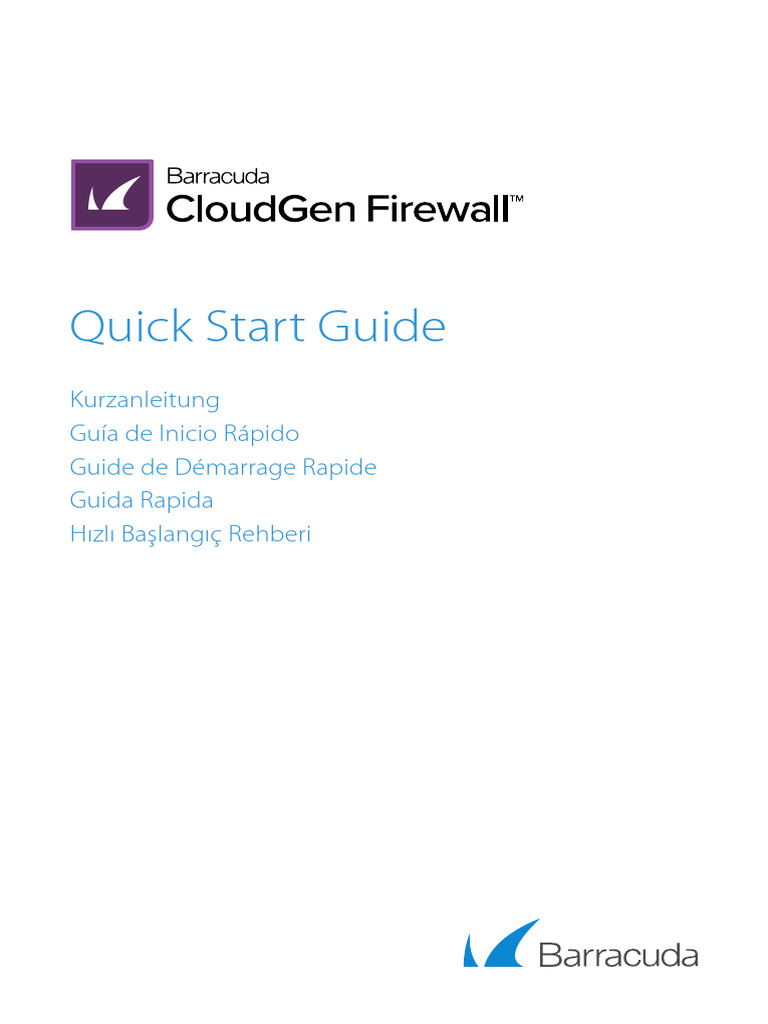 Barracuda Cloudgen Firewall - Quick Start Guide 8 0 3 | PDF | Electrostatic Discharge | Printed ...