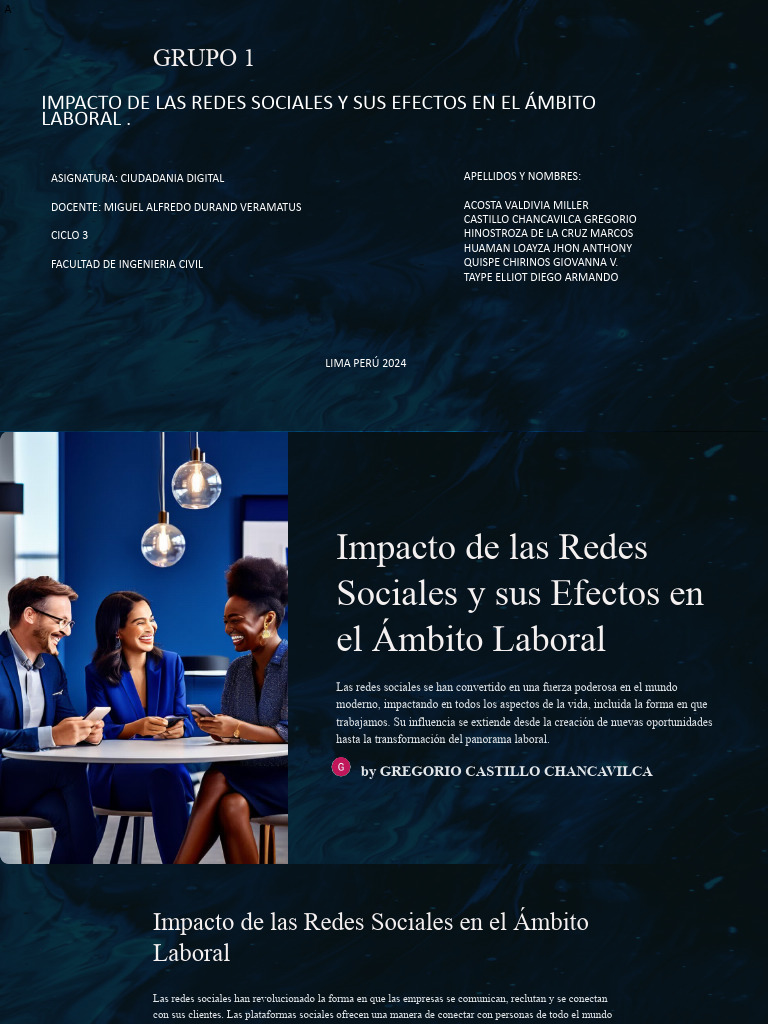 Impacto de Las Redes Sociales y Sus Efectos en El Ambito Laboral | PDF | Servicio de redes ...