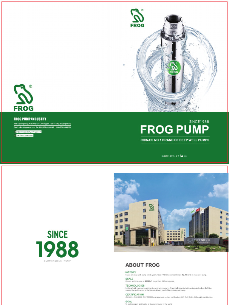 Frog Pump catalogue 50Hz-2023 | PDF