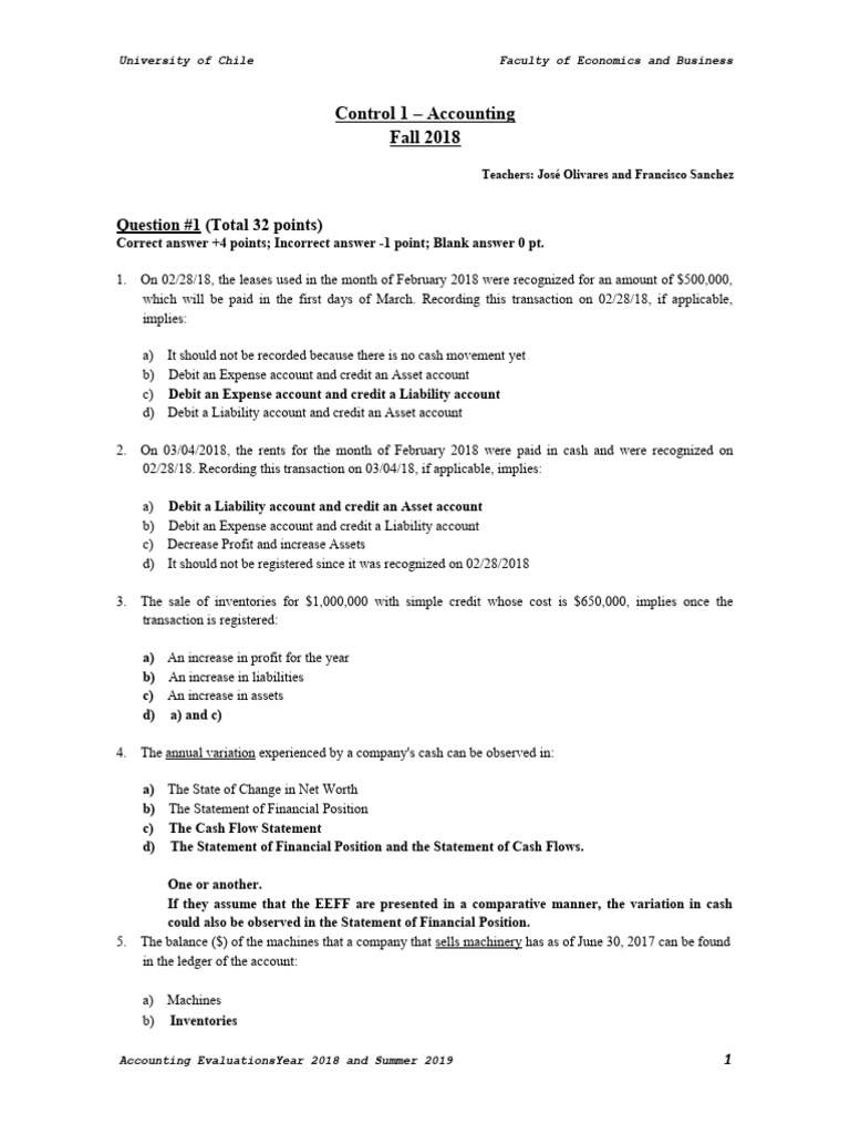 Accounting Exercises and Solutions I | PDF | Debits And Credits | Balance Sheet