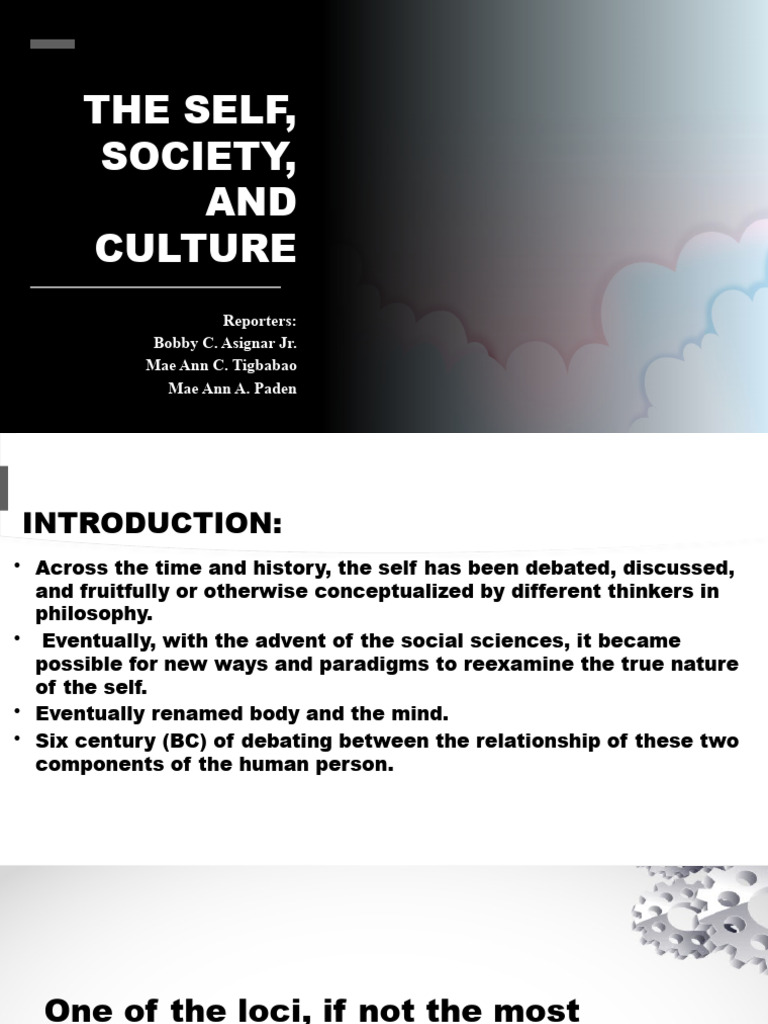 The Self, Society, and Culture | PDF | Self | Sociology