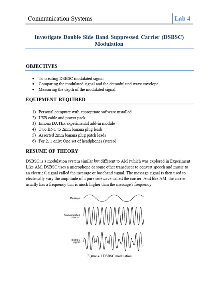Lab 04 | PDF | Modulation | Electrical Engineering