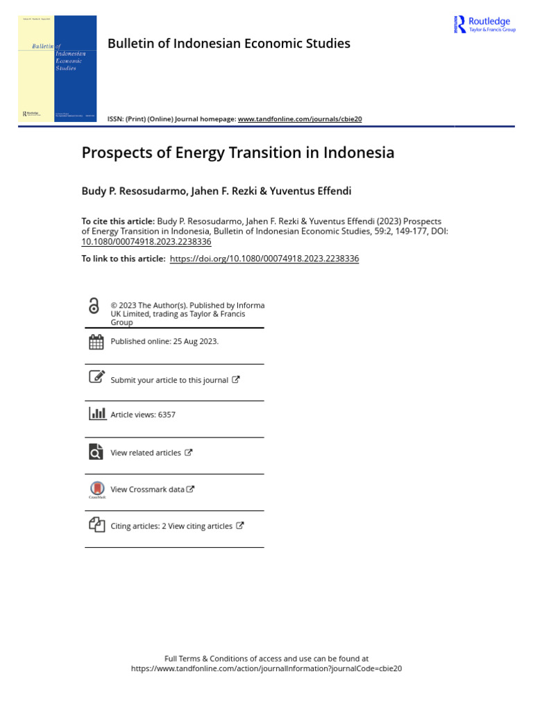 Prospects of Energy Transition in Indonesia | PDF | Renewable Energy | Photovoltaics