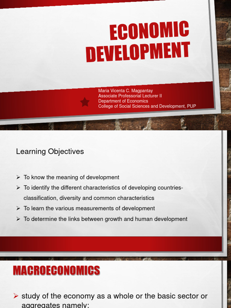 EconDev Intro | PDF | Gross Domestic Product | Income