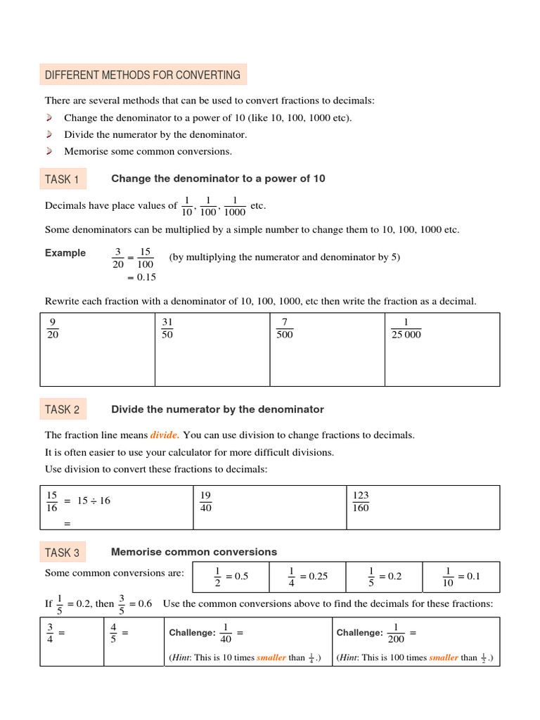 Different Methods For Converting | PDF | Mathematical Objects | Lexicology