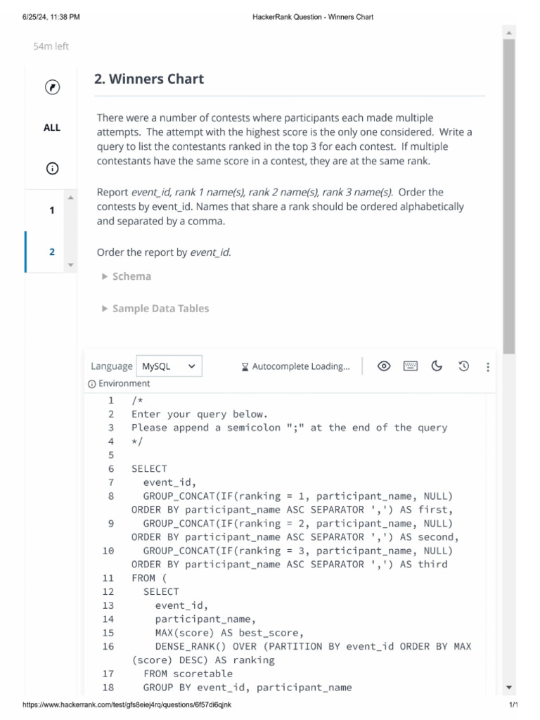 SQLAdvanced Winner | PDF