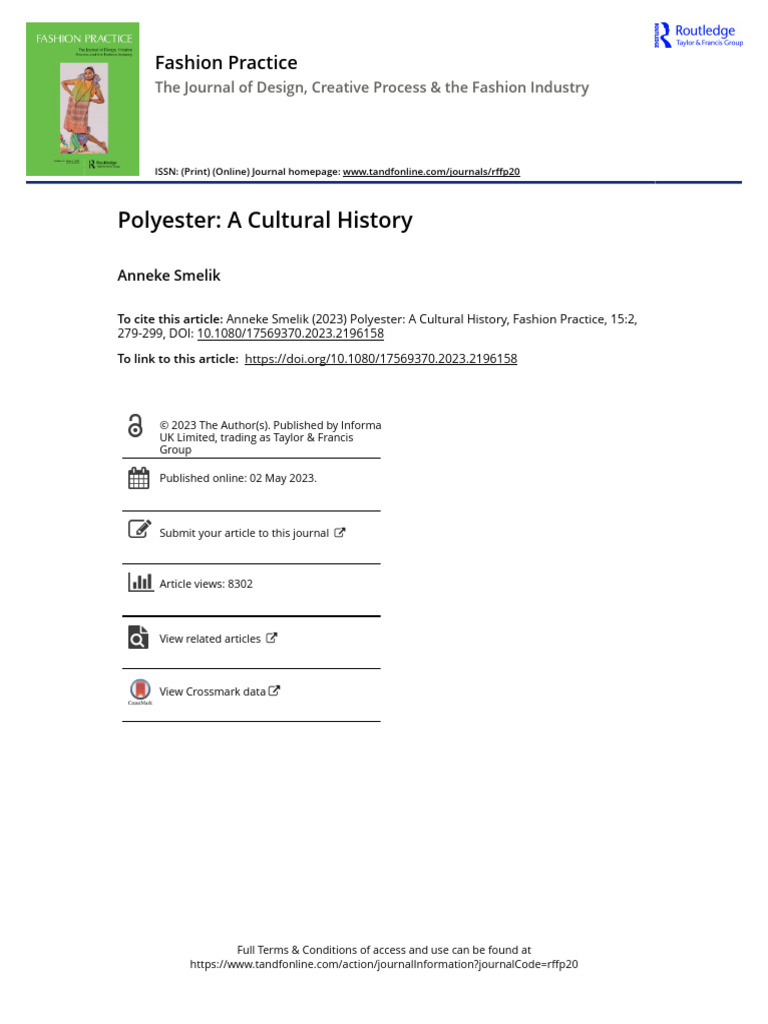 Polyester A Cultural History | PDF | Textiles | Polymers