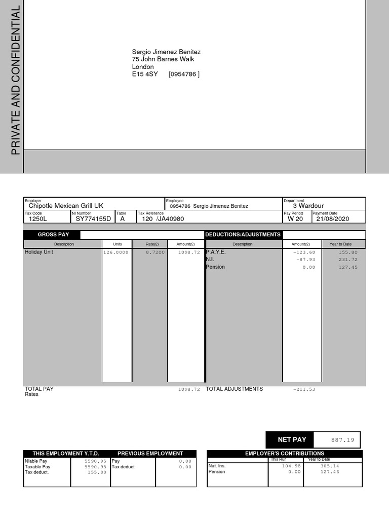 Last Payslip Holidays 2020 | PDF | Personal Finance | Public Finance