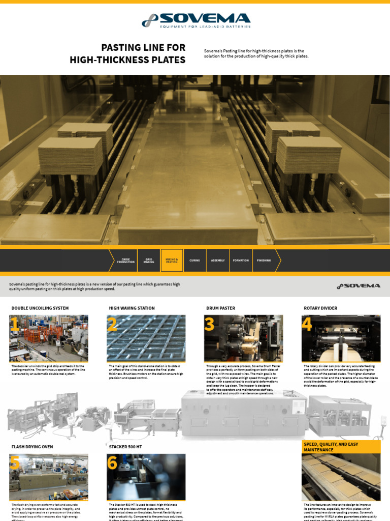 Brochure Sovema Pasting Line High Thickness Plates - 2023 - Web | PDF ...