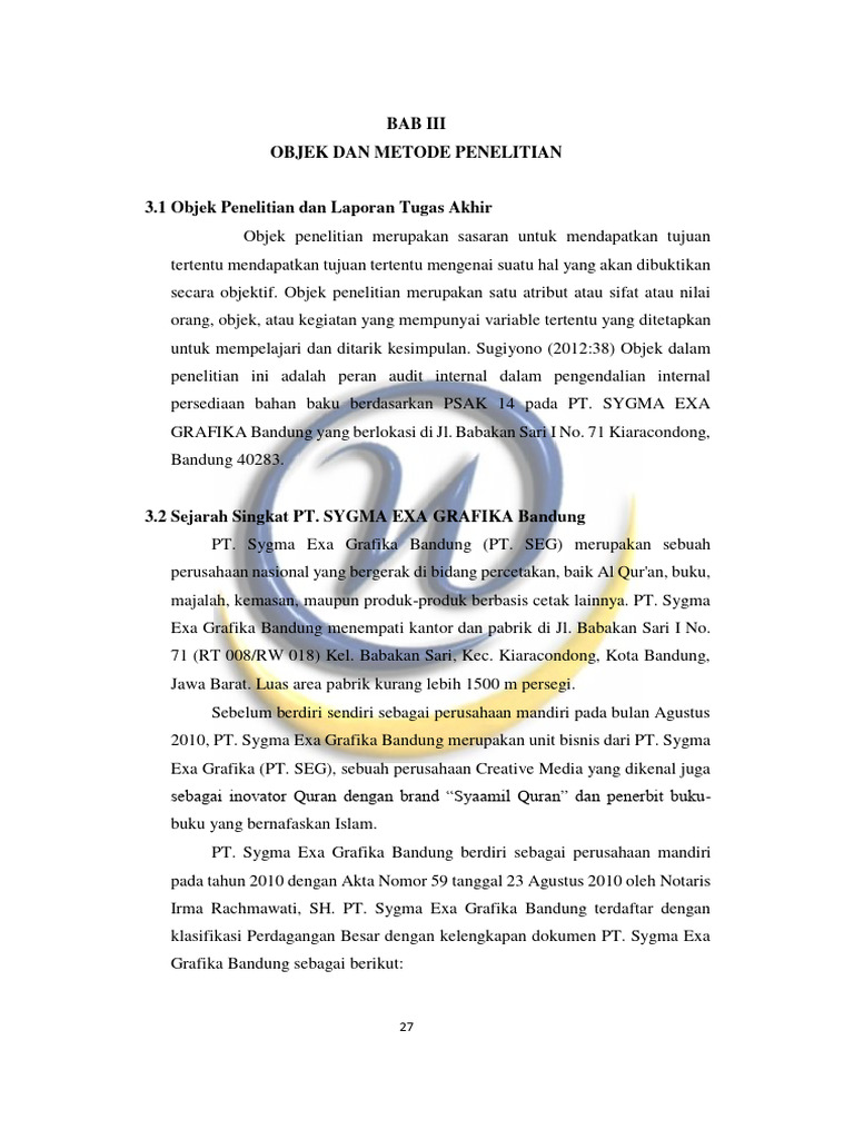 PT Sygma Exa Grafika | PDF