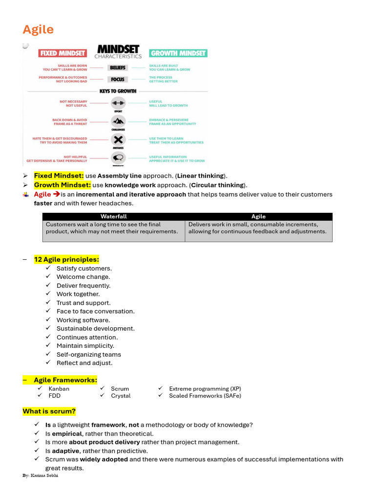 Agile Summary | PDF | Scrum (Software Development) | Agile Software ...