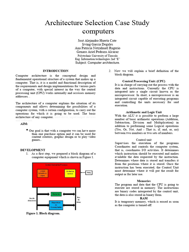 Component Selection Practical Case PDF | PDF | Central Processing Unit | Computer Data Storage