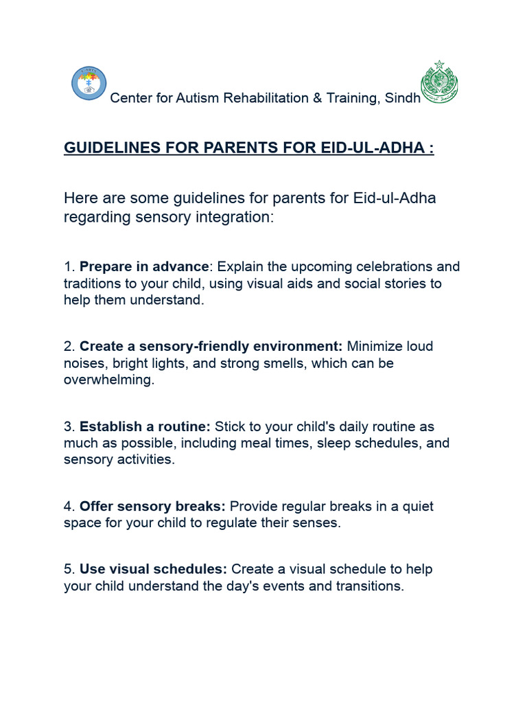 Guidelines For Parents | PDF