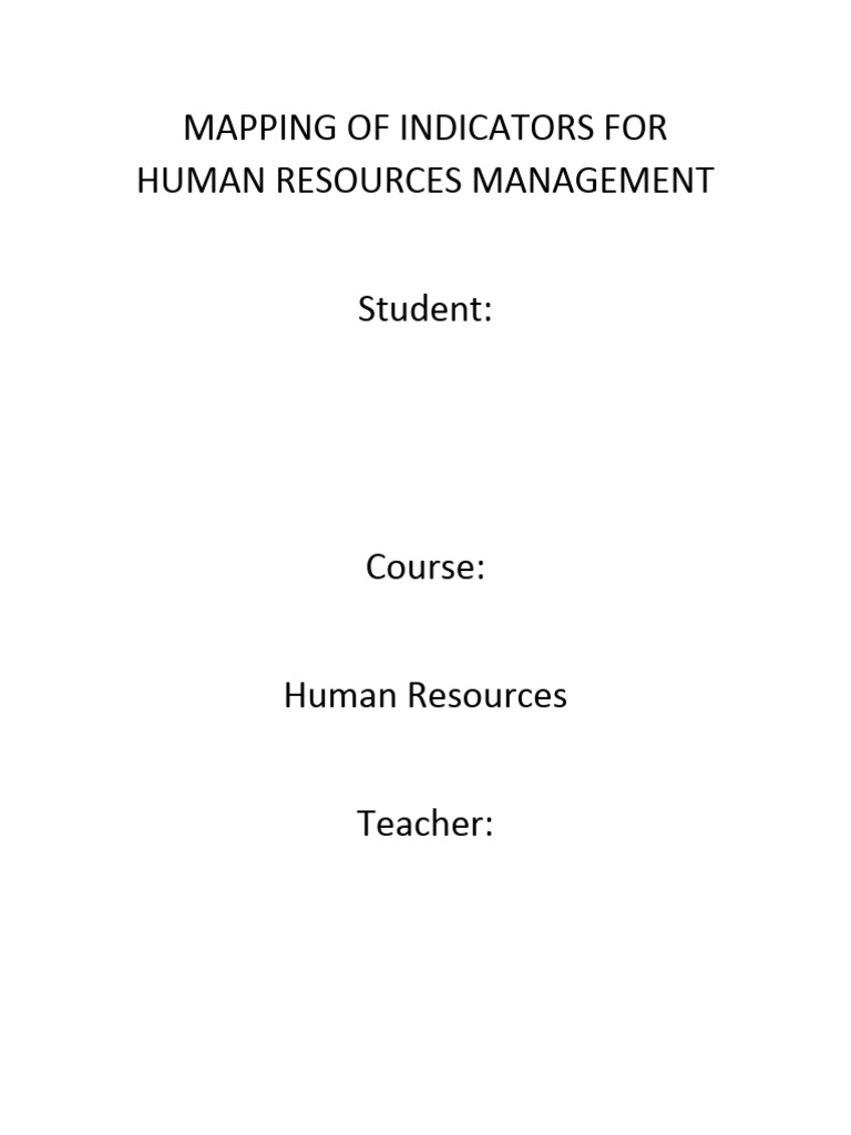 Mapping of Indicators For Human Resources Management | PDF | Human ... Mapping of Indicators For Human Resources Management | PDF | Human ...