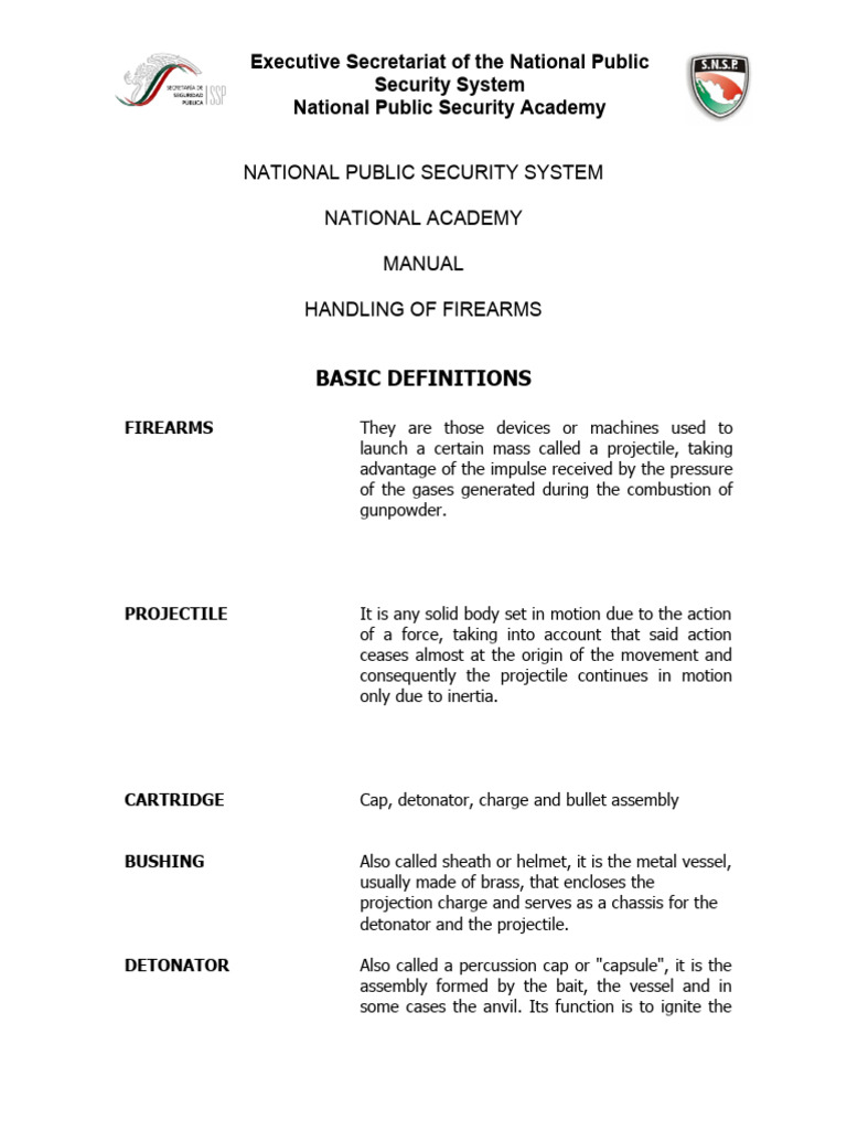 Firearms Manual | PDF | Trigger (Firearms) | Firearms