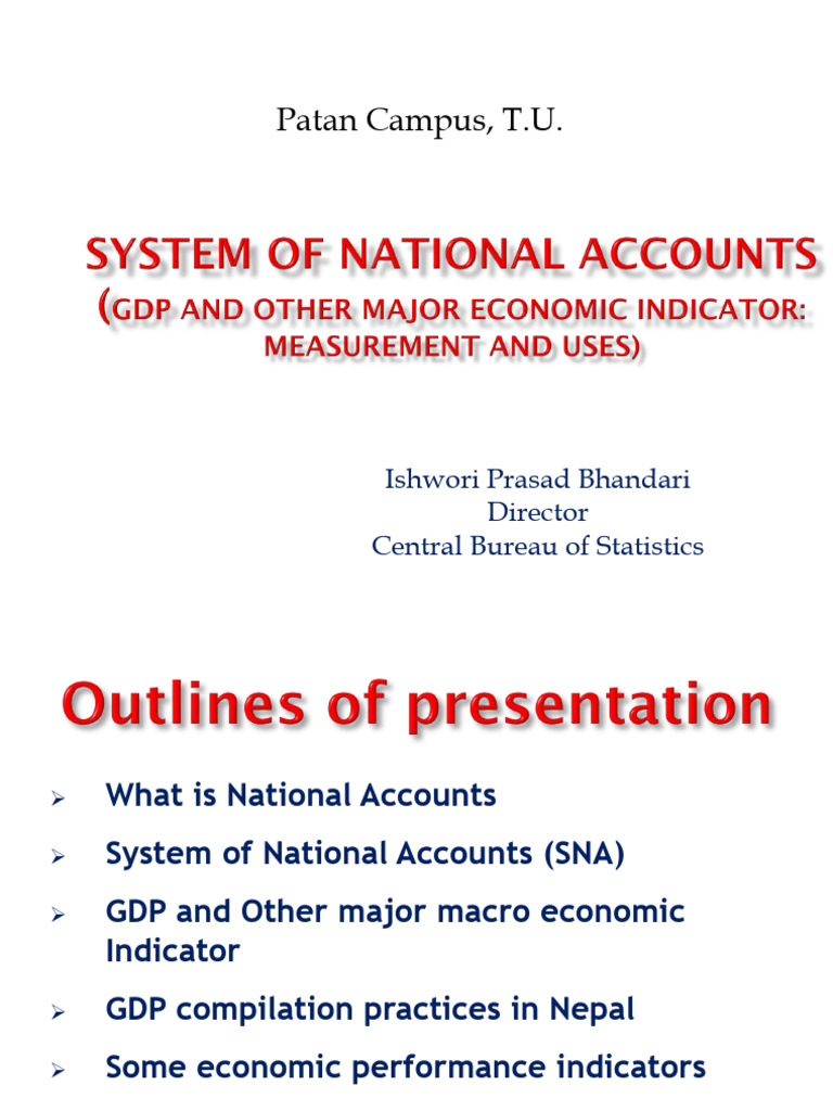 Introduction To National Accounts - Patn Campus | PDF | Gross Domestic ...