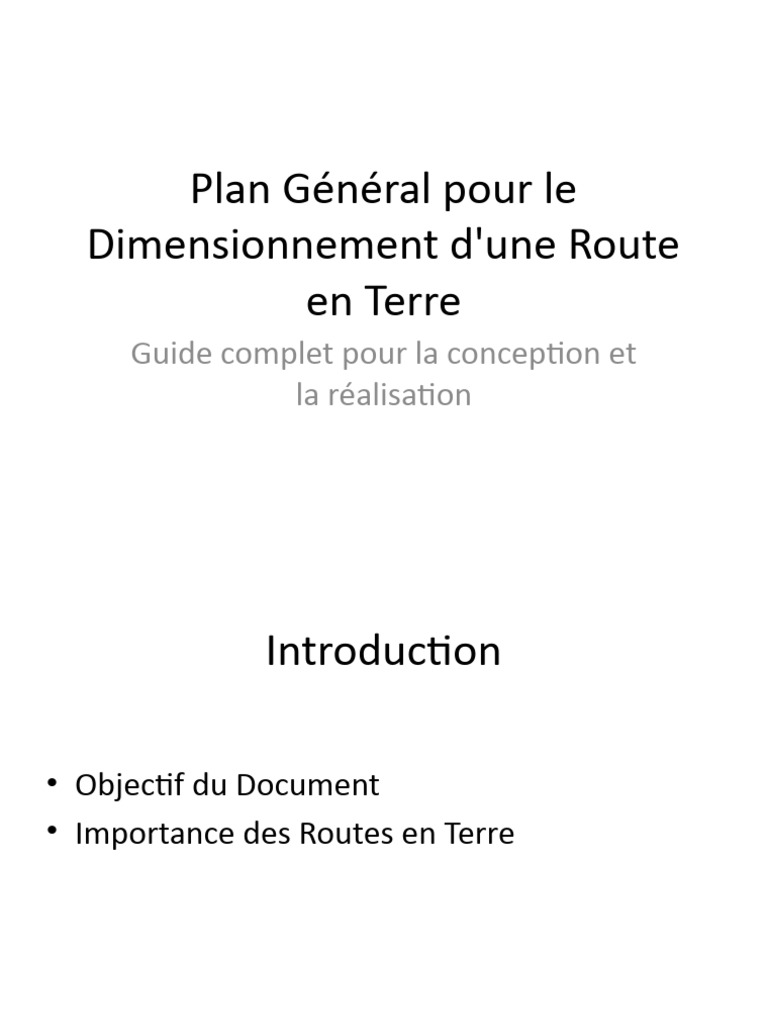 Dimensionnement Route en Terre | PDF | Route | Fondation (construction)