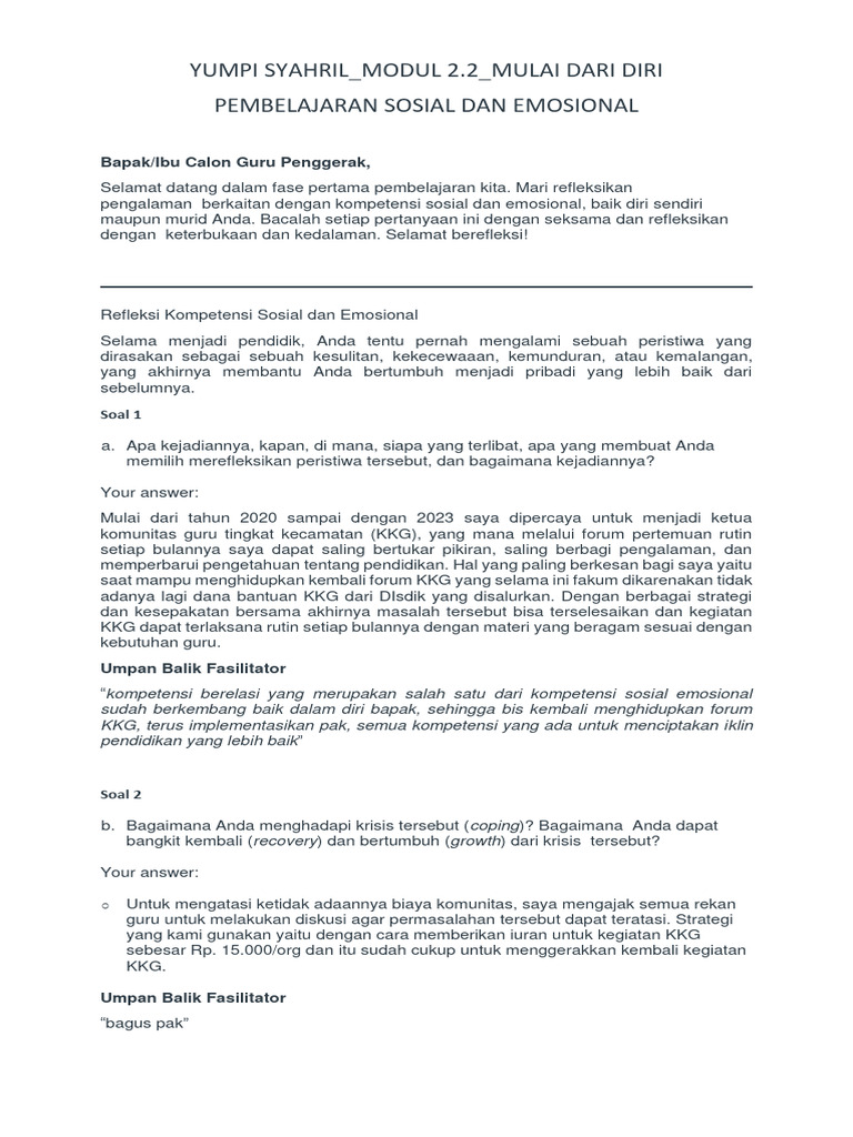 Yumpi Syahril - Modul 2.2 - Mulai Dari Diri | PDF