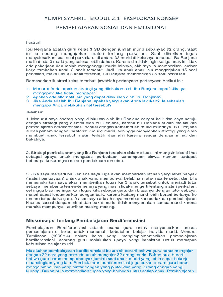 Yumpi Syahril - Modul 2.1 - Eksplorasi Konsep | PDF