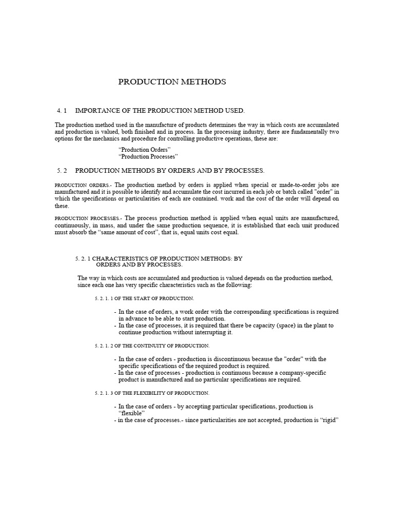 Theme 2. - Production Methods | PDF | Cost Accounting | Cost