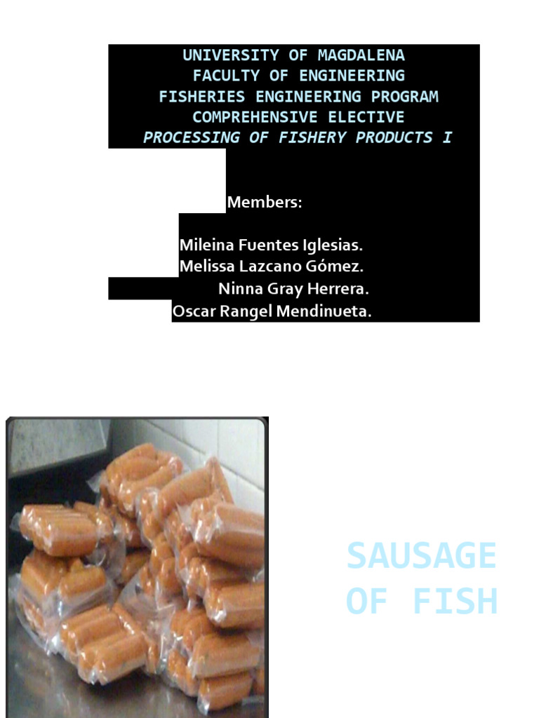 Fish Sausage Production Process Guide | PDF | Prices | Hygiene