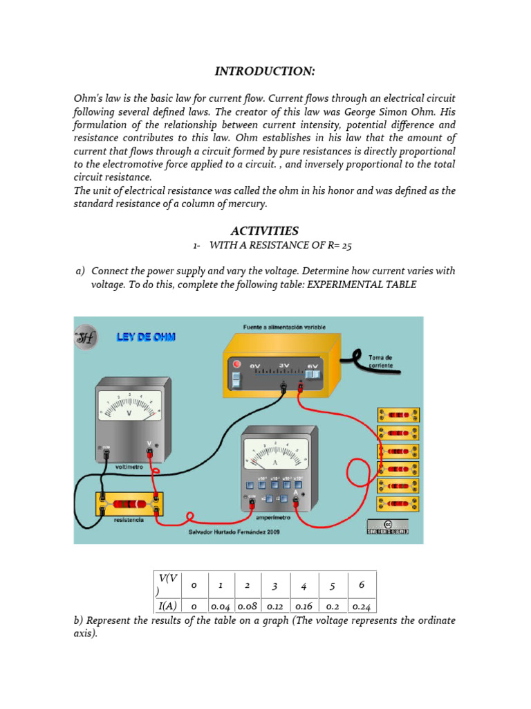 Ohm's Law Practice | PDF | Electrical Resistance And Conductance | Volt