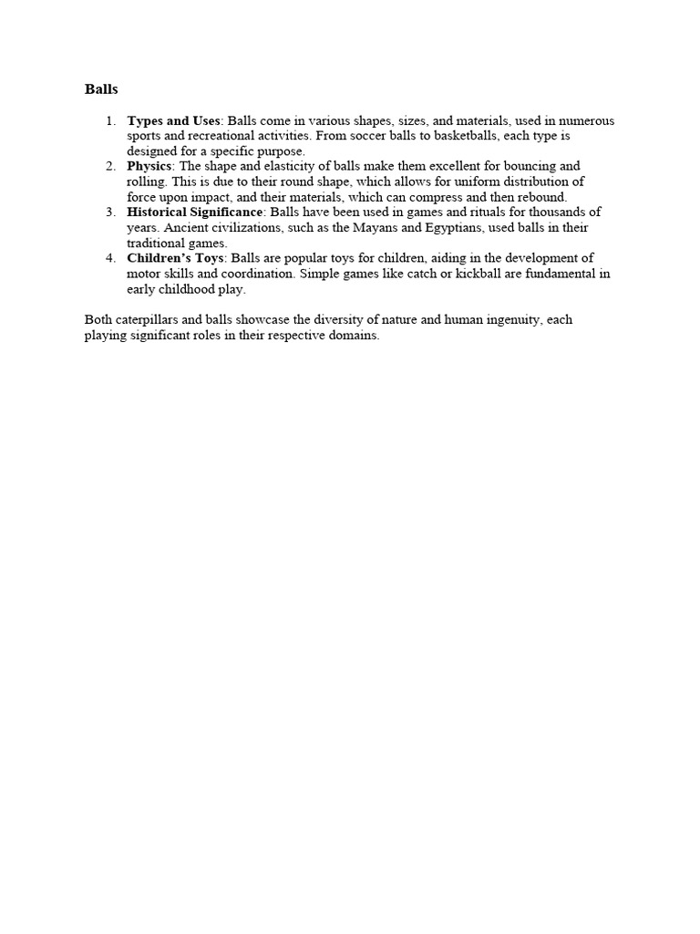 The Fascinating World of Balls | PDF | Sports & Recreation