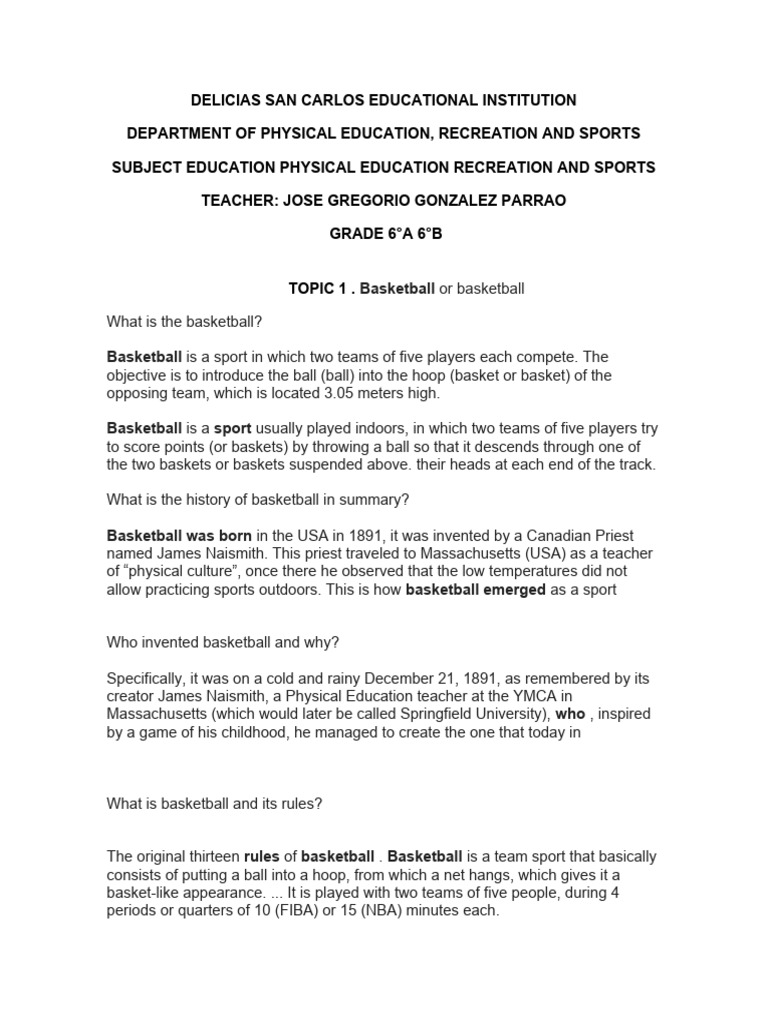 Solved Basketball Workshop | PDF | Indoor Sports | Athletic Sports