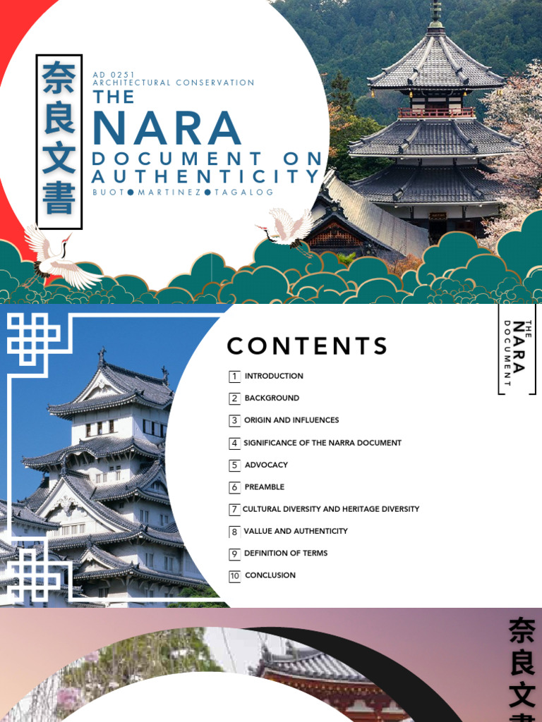 Group 6 - Nara Document | PDF | Cultural Heritage | Cultural Diversity