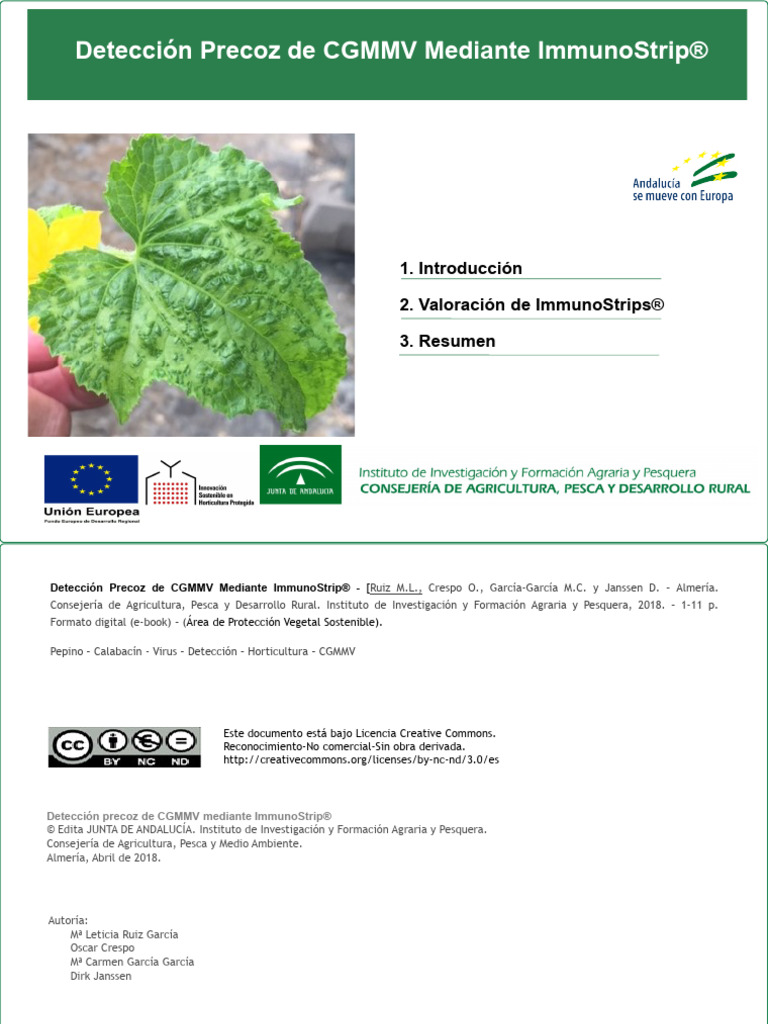 Servifapa CGMMV Mediante ImmunoStrip | PDF | Elisa | Reacción en cadena ...