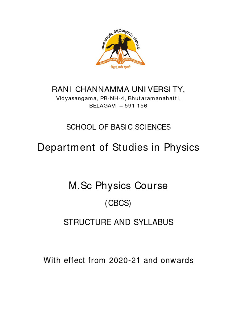Master of Science in Physics | PDF | Lagrangian Mechanics | Hamiltonian ...