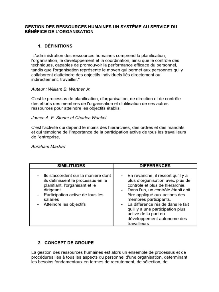 Politiques de Ressources Humaines | PDF | Gestion des ressources ...