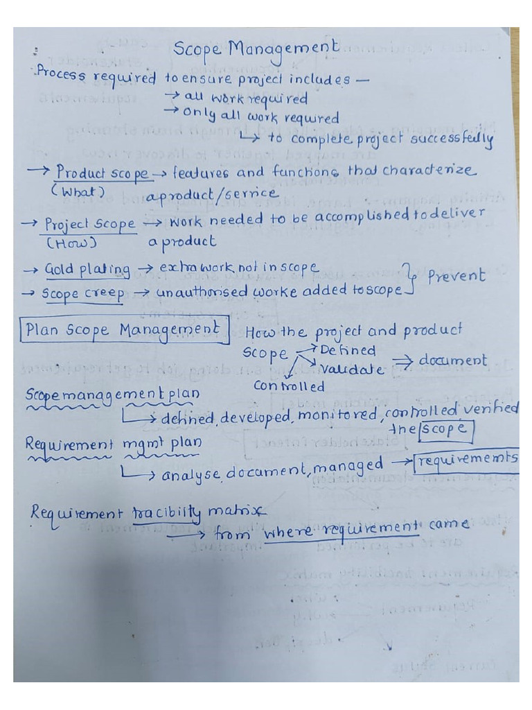 Part 4 - Scope Management | PDF