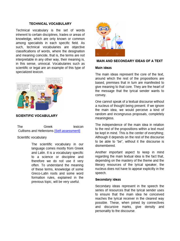 Technical Vocabulary | PDF | Vocabulary | Knowledge