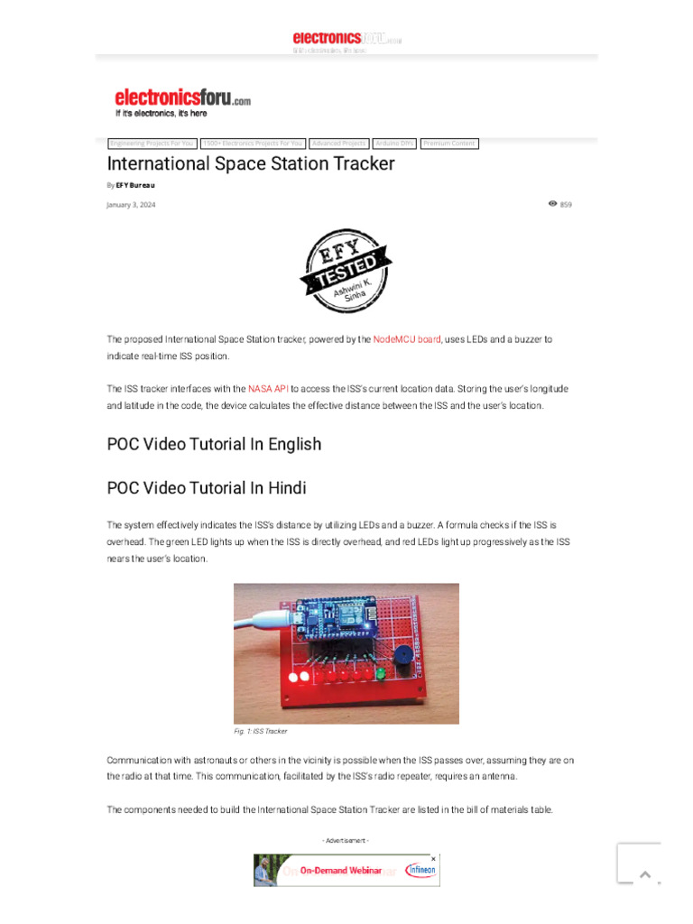 DIY International Space Station Tracker - Code and Circuit | Download Free PDF | International ...