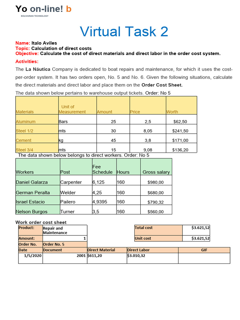 Virtual Task No 2 Conta | PDF | Economies | Business