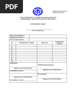 TESDA Competency Assessment Summary | PDF