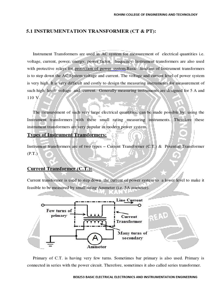 Instrument Transformers: CT & PT Explained | PDF | Transformer | Voltage