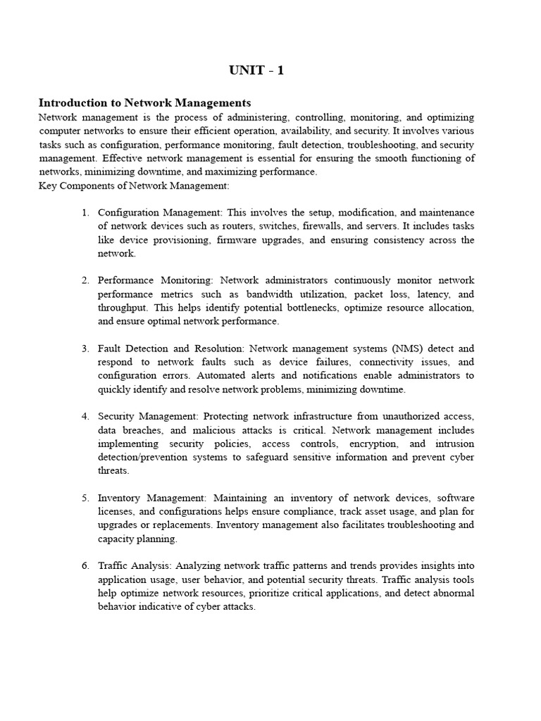 Network Management (1,2,3) | PDF | Computer Network | Computer Security