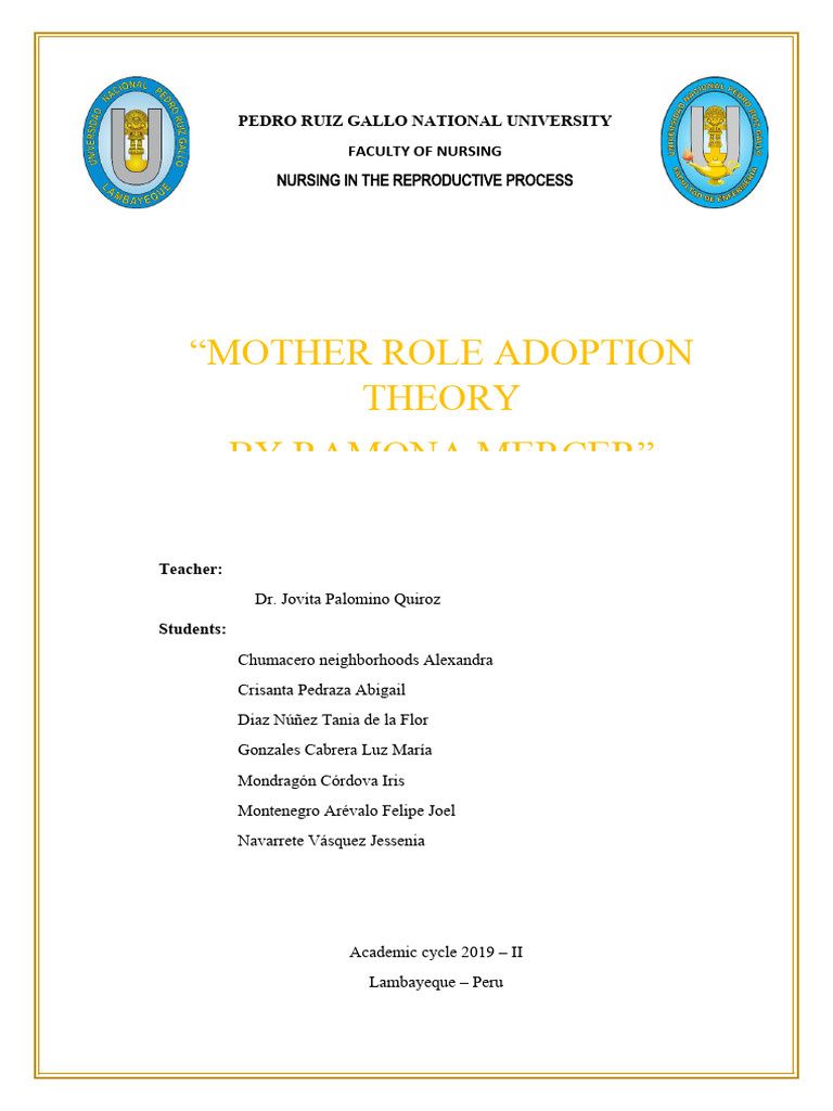 Mother Role Theory Ramona Mercer | PDF | Pregnancy | Mother