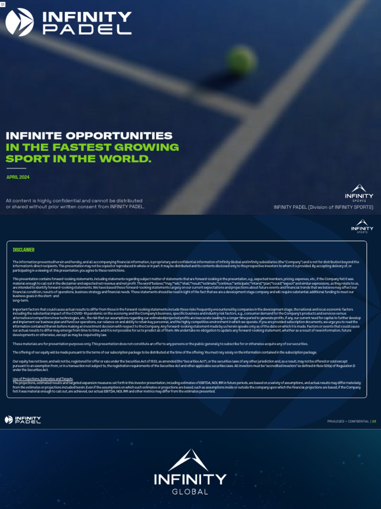 Infinity Padel by Infinity Sports - 04.korrapdf | PDF | Securities (Finance) | Joint Venture