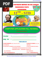 11th Computer Applications Book Back One Marks Study Material English ...