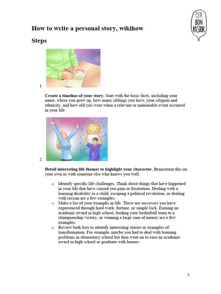 How To Write A Personal Story, Wikihow | PDF | Social Psychology ...